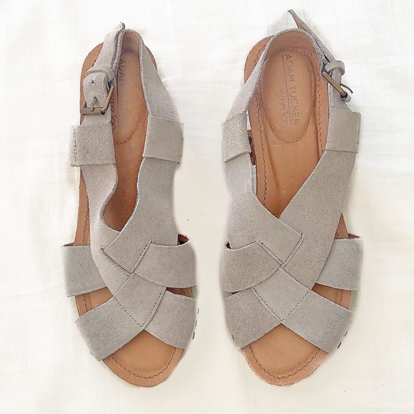 Adam Tucker | Shoes | Adam Tucker By Me Too Suede Wedge Sandals | Poshmark